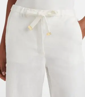 Max Mara Amedea Linen Wide-leg Pants