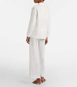 Max Mara Amedea Linen Wide-leg Pants