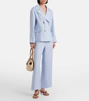 Max Mara Linen Wide-leg Trousers