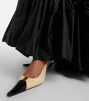 Saint Laurent Slingback Pumps - White