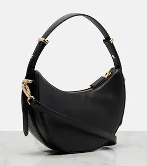 Prada Arqué Mini Leather Shoulder Bag - Black