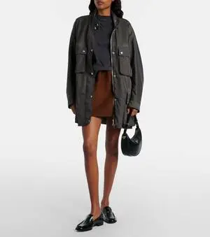 Prada Arqué Mini Leather Shoulder Bag - Black