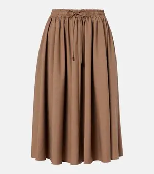 Max Mara Livrea Virgin Wool Midi Skirt