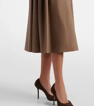 Max Mara Livrea Virgin Wool Midi Skirt