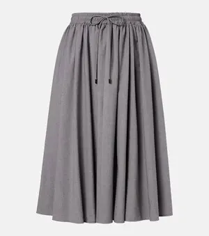Max Mara Virgin Wool Midi Skirt