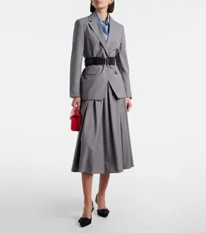 Max Mara Virgin Wool Midi Skirt