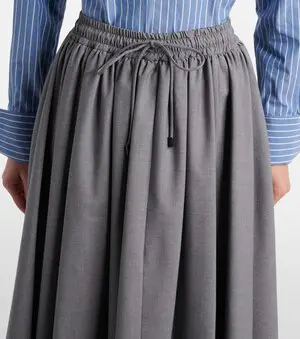 Max Mara Virgin Wool Midi Skirt