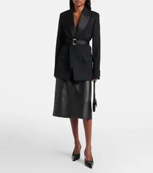 Victoria Beckham Leather Pencil Skirt