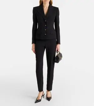 Dolce & Gabbana Wool-blend Slim Trousers