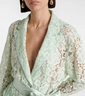 Dolce & Gabbana Belted Lace Blazer