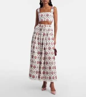 Dolce & Gabbana Floral Cotton Crop Top
