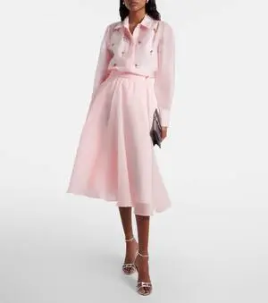Max Mara Embellished Silk Shirt