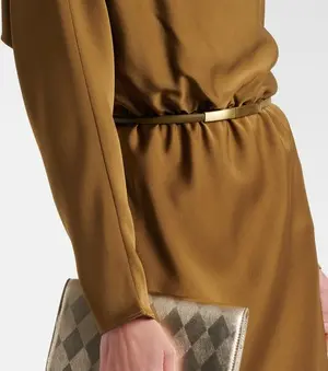 Max Mara Pentola Satin Maxi Dress - Green