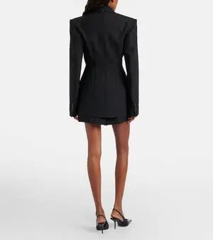 Sportmax Belted Virgin Wool Shorts