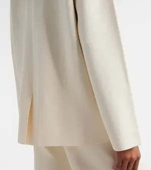 Max Mara Calte Double-breasted Crepe Blazer - White