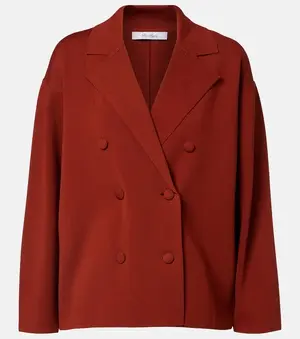 Max Mara Calte Double-breasted Crepe Blazer - Brown