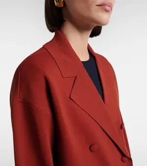 Max Mara Calte Double-breasted Crepe Blazer - Brown