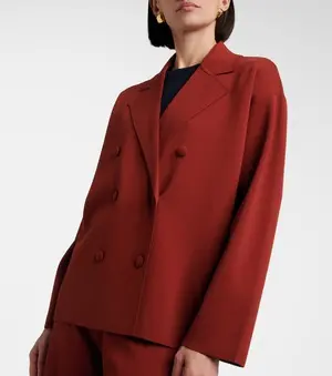 Max Mara Calte Double-breasted Crepe Blazer - Brown