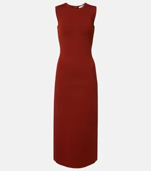 Max Mara Sleeveless Midi Jersey Dress - Red