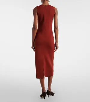 Max Mara Sleeveless Midi Jersey Dress - Red