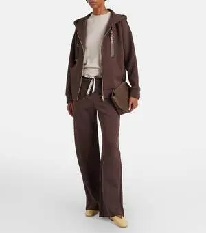 Max Mara Jour Cotton-blend Hoodie - Brown