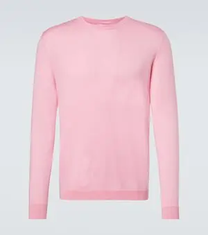 ALLUDE Virgin Wool Crewneck Sweater - Pink