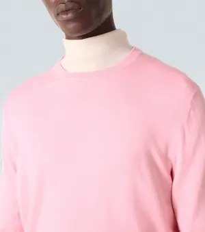 ALLUDE Virgin Wool Crewneck Sweater - Pink