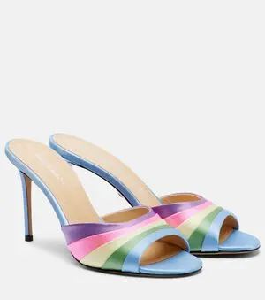 Mach & Mach Gradient Satin Mules - Blue