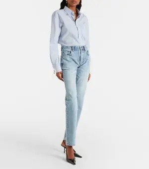 Saint Laurent High-rise Straight Jeans