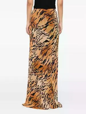NEVER FULLY DRESSED Dorris Tiger Print Maxi Skirt