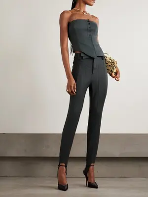 JEAN PAUL GAULTIER Strapless Asymmetric Bustier Top - Gray