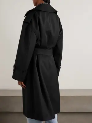THE FRANKIE SHOP Dursley Oversized Double-breasted Belted Trench Coat