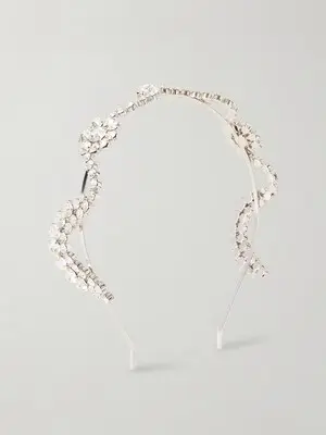 Simone Rocha Crystal-embellished Headband - Silver