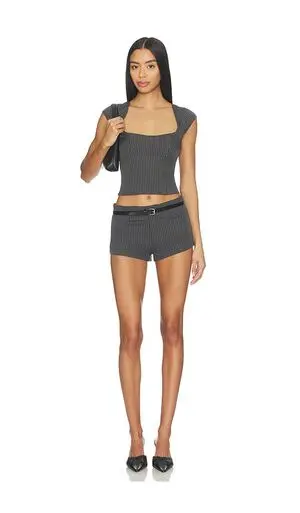 Superdown Agnes Top - Grey