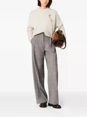 Maje Checked-pattern Trousers