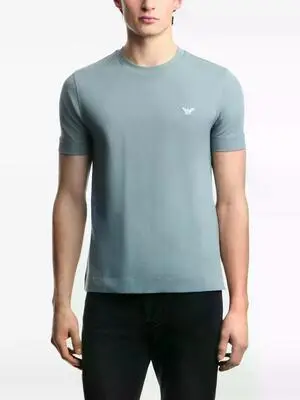 Emporio Armani Eagle-embroidery Crew-neck T-shirt