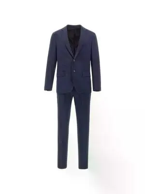 Eleventy Flap-pockets Wool Suit - Blue
