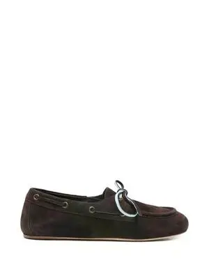 3JUIN Suede Boat Shoes - Brown