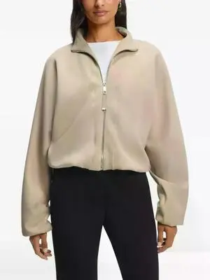 BOSS Jersey Bomber Jacket With High Neck
