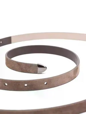 Brunello Cucinelli Taupe Leather Belt