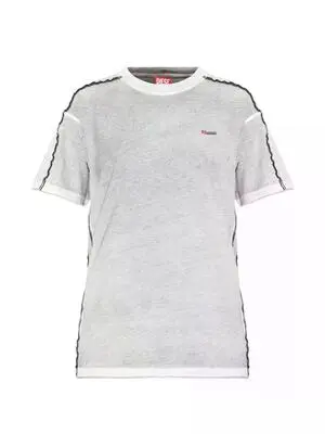 DIESEL® T-shirt With Embroidered Logo - Grey