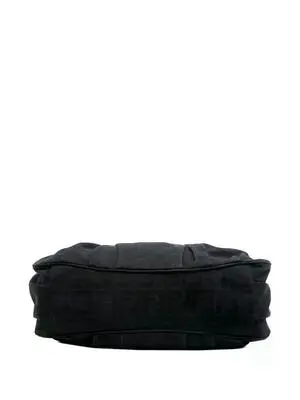 Fendi Large Zucca Canvas Mia Tote Shoulder Bag