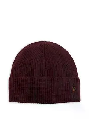 Polo Ralph Lauren Ribbed Knit Beanie Hat - Red