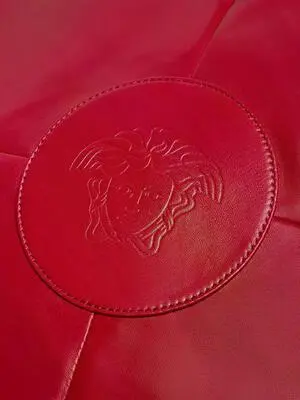 Versace Large Protea Nappa Shoulder Bag - Red