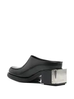 GMBH Ergonomic Riding Mules With Silver-tone Accent