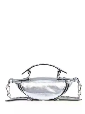 LANCEL Origami Mini Zip Crossbody Bag - Silver