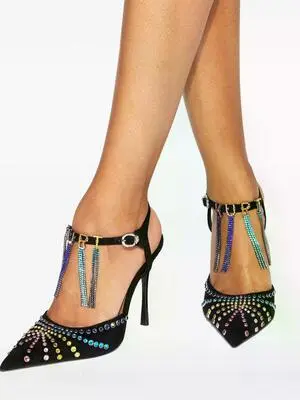 Kurt Geiger Suede Crystal Embellished Stiletto Sandals