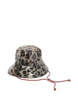 Bimba Y Lola Animal Print Bucket Hat - Grey