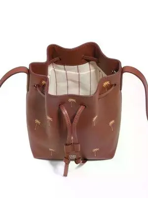Bimba Y Lola Small Palm Tree Print Bucket Bag