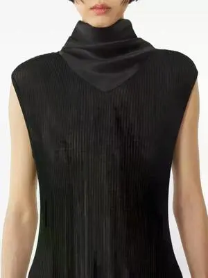 LANVIN Ribbed Scarf-neck Midi Dress